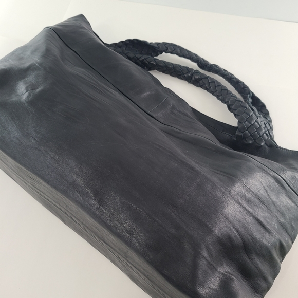 Falor | Bags | Falor Margherita Woven Handles Smooth Tote Xl East West ...